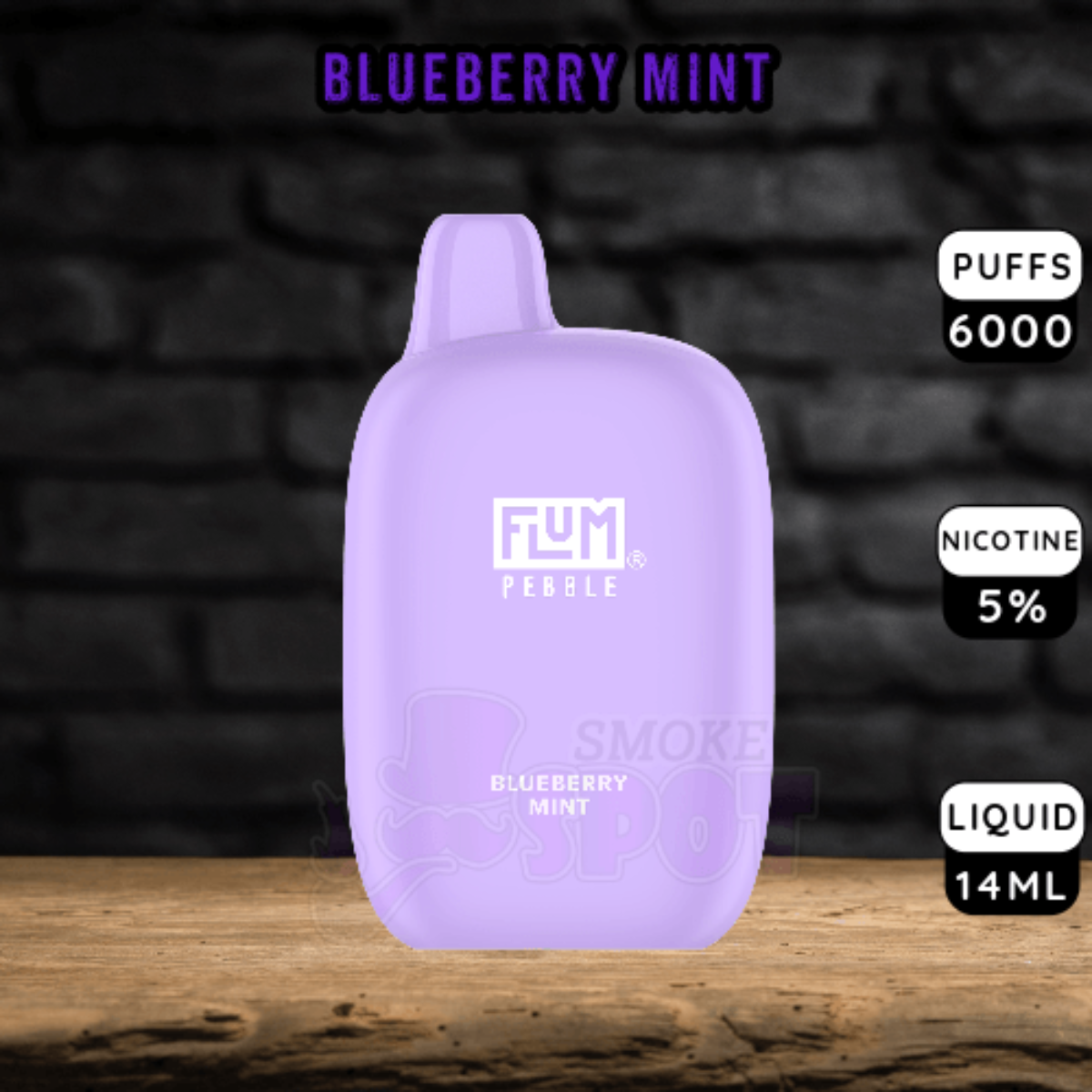 Blueberry Mint Flum Pebble 6000 | Flum Pebble – SSV