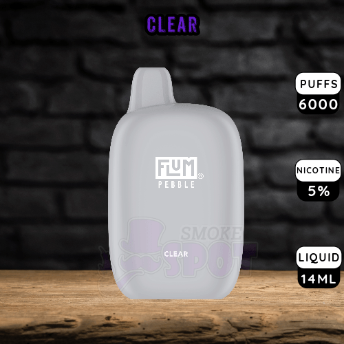 Clear Flum Pebble 6000 | Flum Pebble | DISPOSABLE | SSV