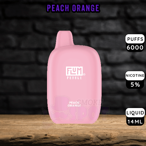 Peach Orange Flum Pebble 6000 | Flum Pebble – SSV