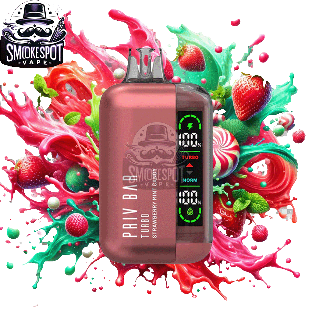 Strawberry Mint Candy Smok Priv Bar Turbo 15000 – SSV Strawberry Mint Candy Smok Priv Bar Turbo 15000 – SSV